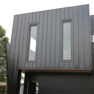 Striking Residence features Colorbond Interlocking Panels - True Blue ...
