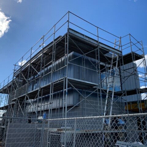 Colorbond® Interlocking panels in Colorbond®steel Basalt® - True Blue ...